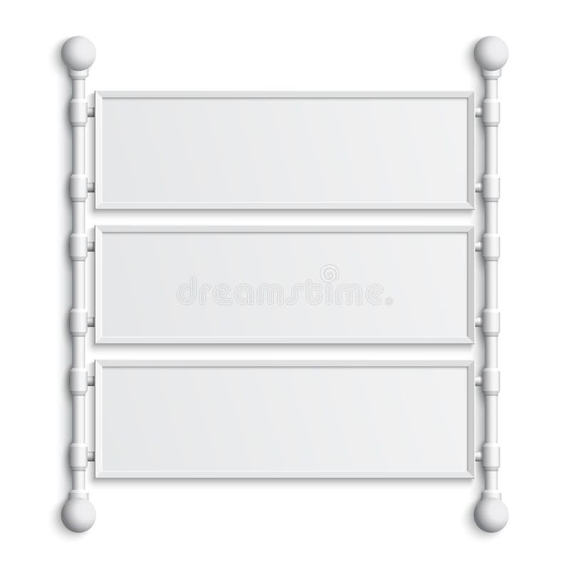 Blank white banners stock illustration. Illustration of headers - 38992927