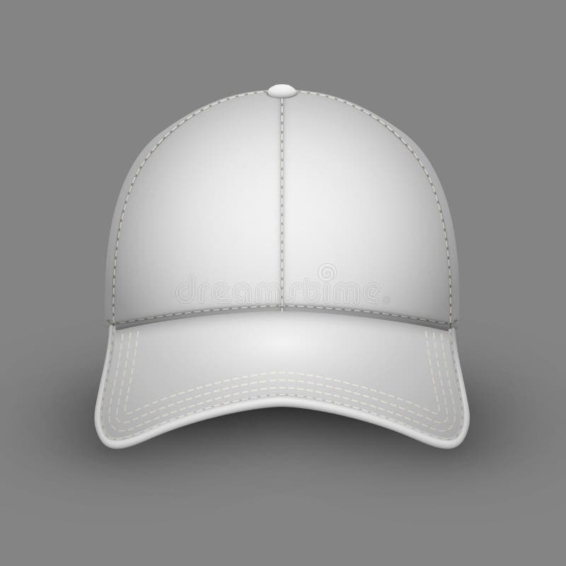 Blank white baseball cap stock vector. Illustration of blank - 99445354