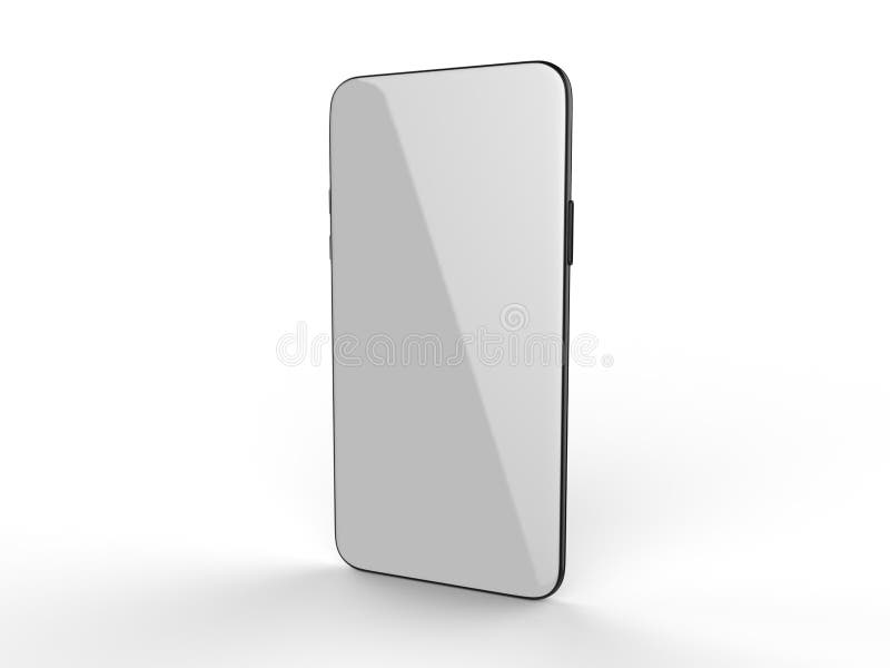 Blank White Bezel less Smart Phone Screen for for Digital Design ...