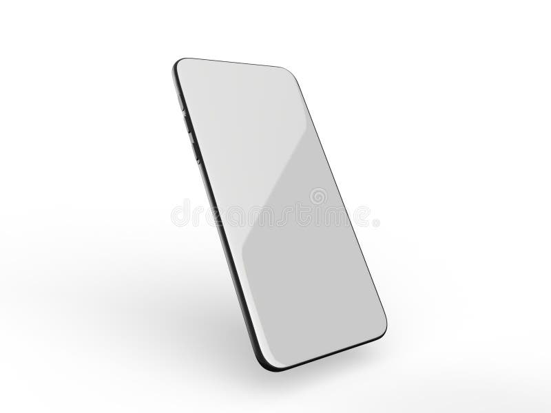 Blank White Bezel less Smart Phone Screen for for Digital Design ...