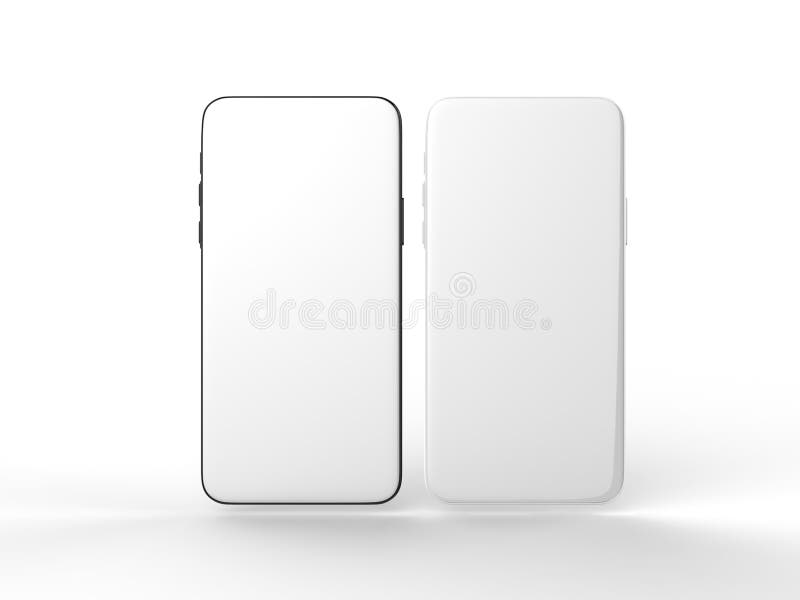 Blank White Bezel less Smart Phone Screen for for Digital Design ...