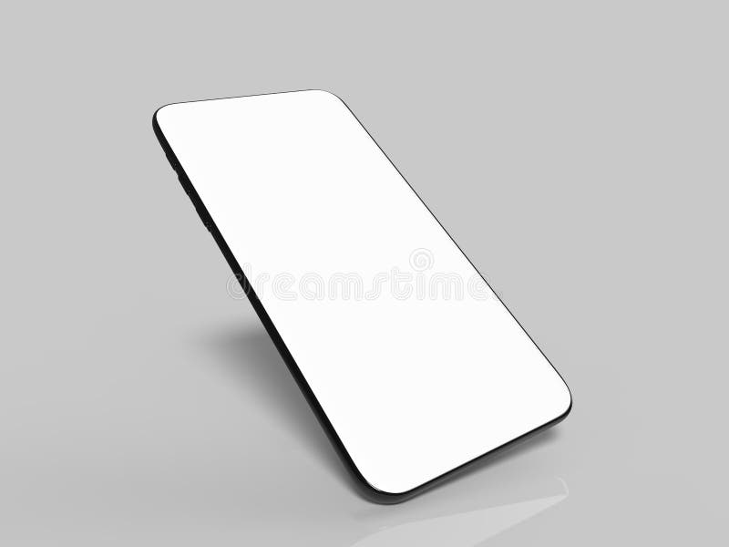 Blank White Bezel less Smart Phone Screen for for Digital Design ...