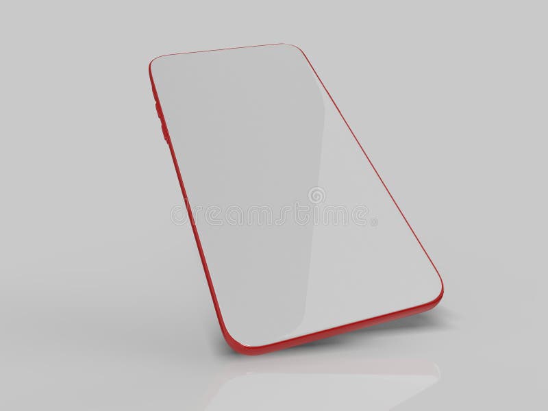 Blank White Bezel less Smart Phone Screen for for Digital Design ...