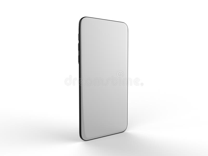 Blank White Bezel less Smart Phone Screen for for Digital Design ...