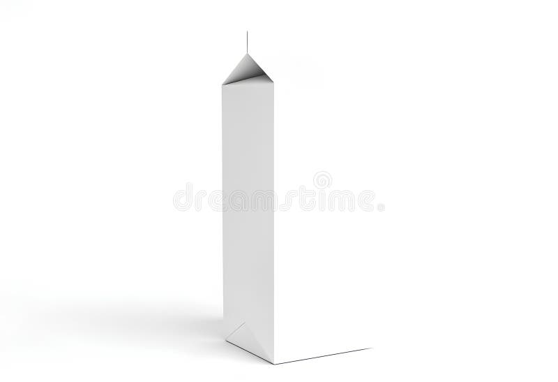 Blank White Big Milk Pack Mockup Side View Stock Photos - Free ...