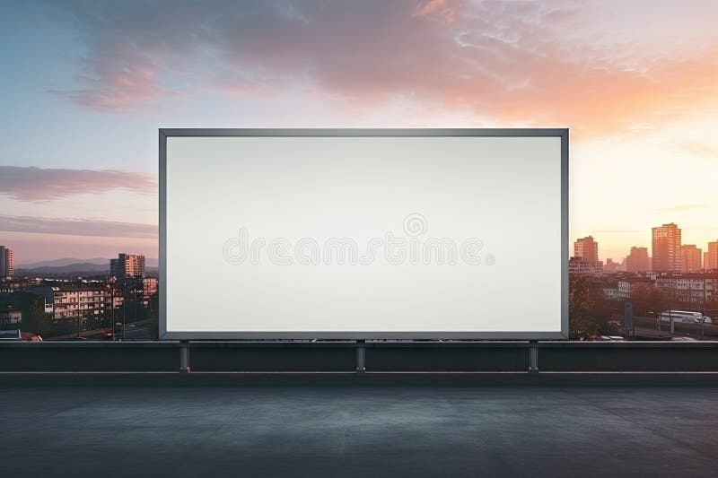 Blank White Billboard, Empty Info Banner, Street Banner, Empty White ...