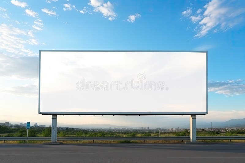 Blank White Billboard, Empty Info Banner, Street Banner, Empty White ...