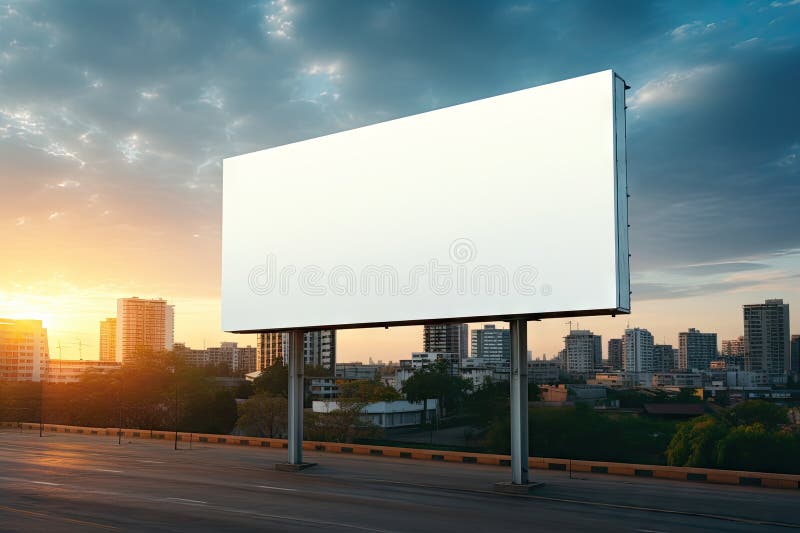 Blank White Billboard, Empty Info Banner, Street Banner, Empty White ...