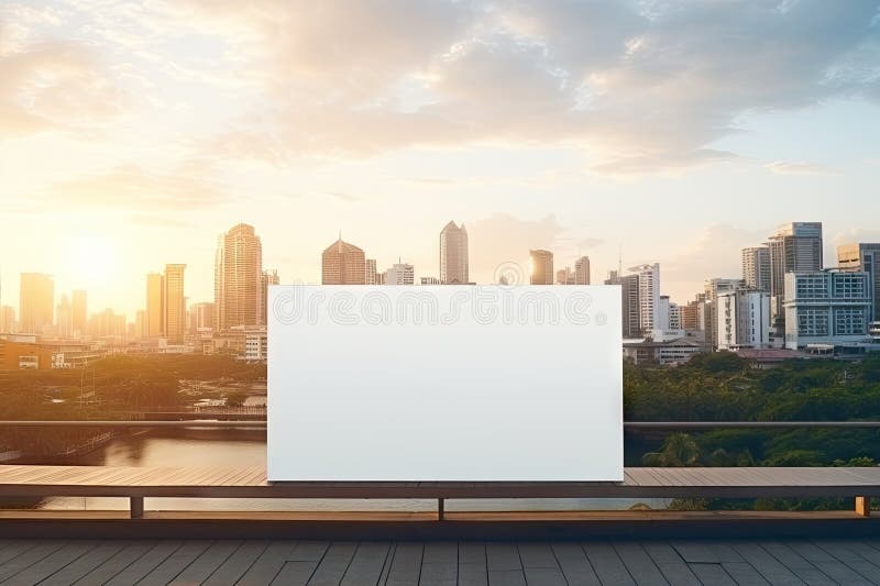 Blank White Billboard, Empty Info Banner, Street Banner, Empty White ...