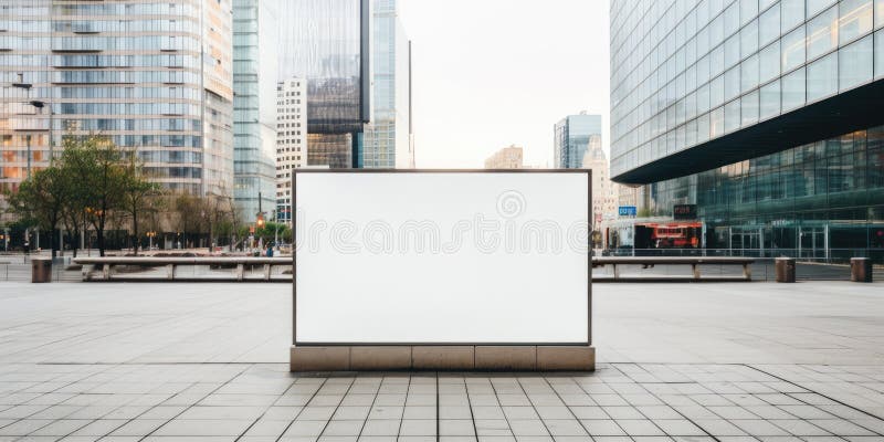 Blank White Billboard Signage, Empty Info Banner, Street Banner. Mock ...