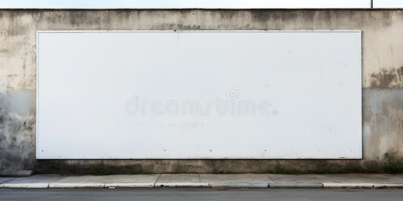 Blank White Billboard Signage, Empty Info Banner, Street Banner. Mock ...