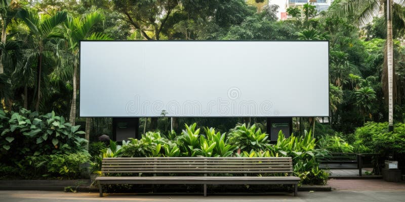 Blank White Billboard Signage, Empty Info Banner, Street Banner. Mock ...