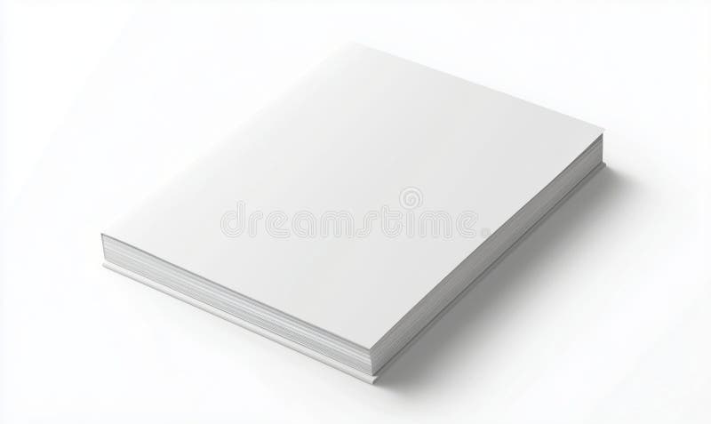 Blank White Book Cover, Clean Design, Minimalistic Style, Suitable for ...