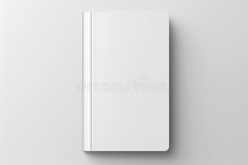Blank White Book Cover for Mockup. Isolated Background Stock ...