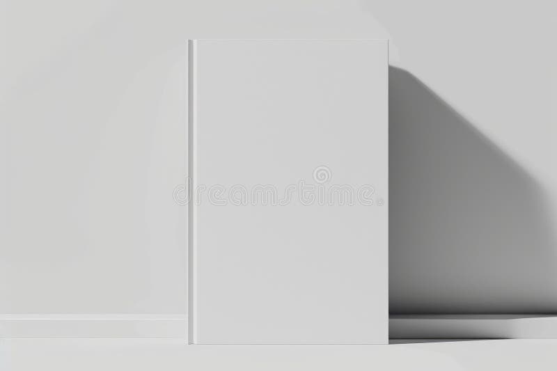 Blank White Book Cover with Shadow on White Background Stock ...