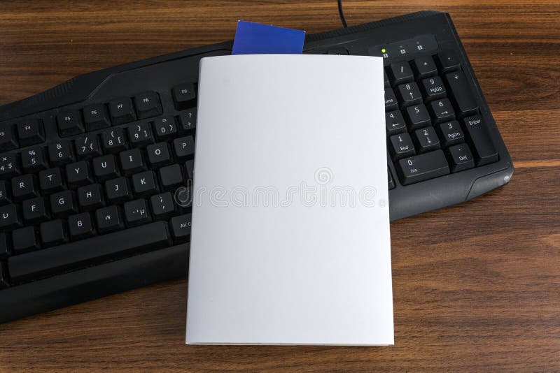 Blank White Book Cover Template with Clipping Path on Top of the ...