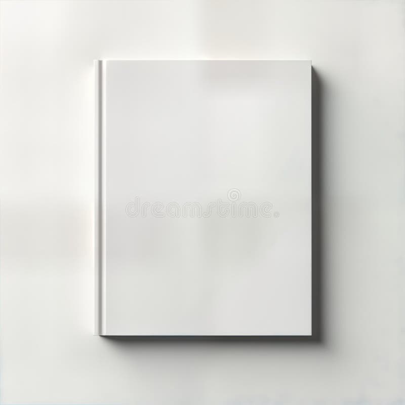 Blank White Book Mockup. Isolated on White Background. Modern Design ...