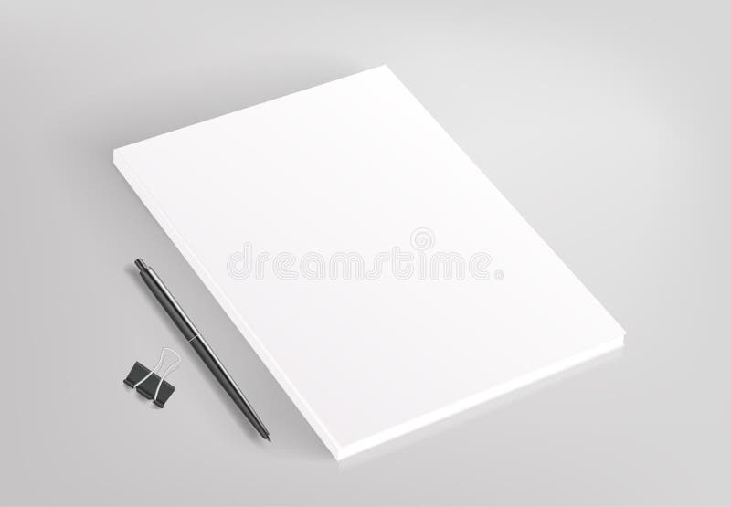 Blank White Booklet Vector Template. Vector Mockup Stock Vector ...