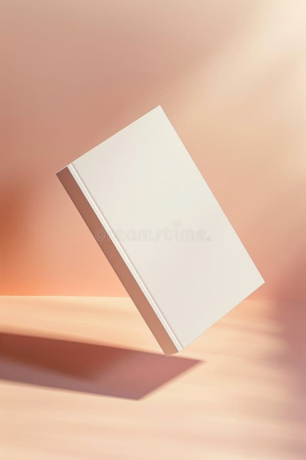 Blank White Book on Pink Background with Soft Shadow Stock Image ...