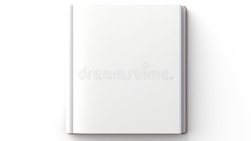 Blank White Book Placed on White Surface. Perfect for Use in ...