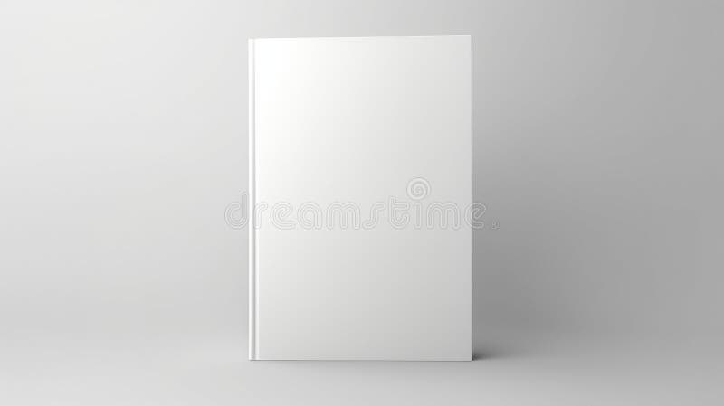 Blank White Book Resting on Plain Surface. Suitable for Various Uses ...