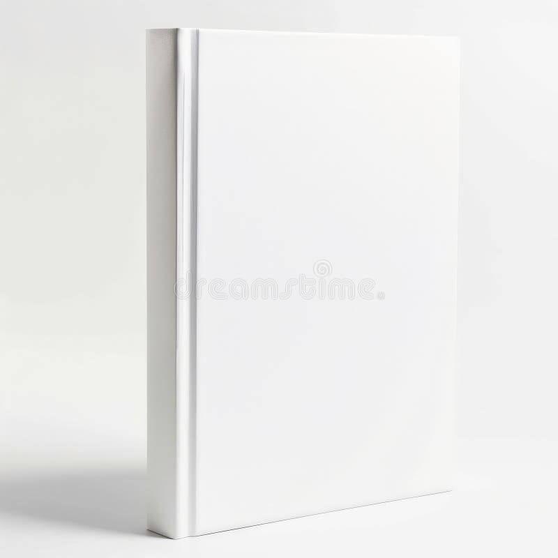 Blank White Book Standing Upright Stock Image - Image of canvas, clean ...