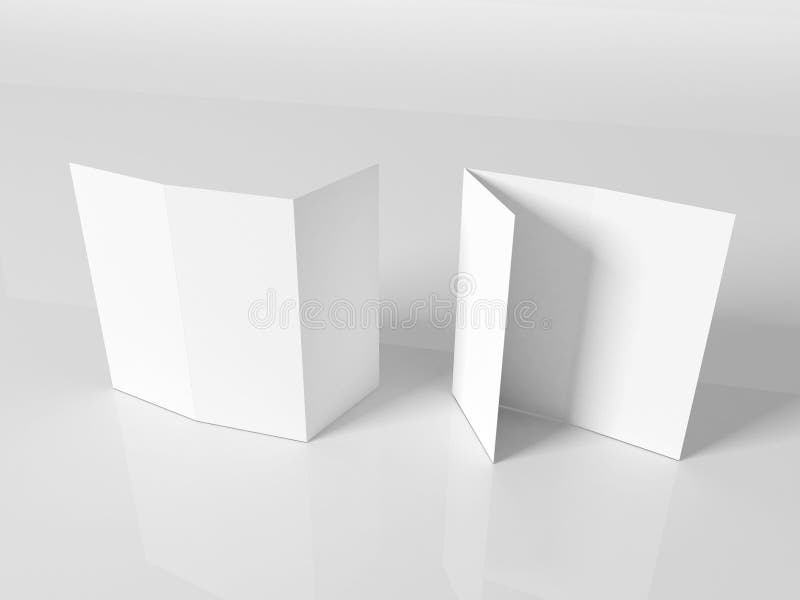 Blank White Booklet Vector Template. Vector Mockup Stock Vector ...