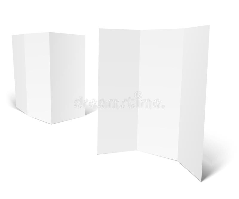 Blank White Booklet Template Stock Vector - Illustration of board ...