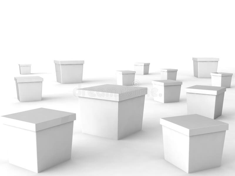 Blank white box stock illustration. Illustration of lying - 7053325