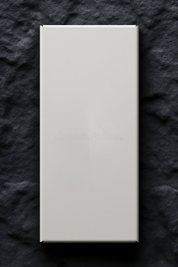 Blank White Box on a Black Background, AI Stock Illustration ...