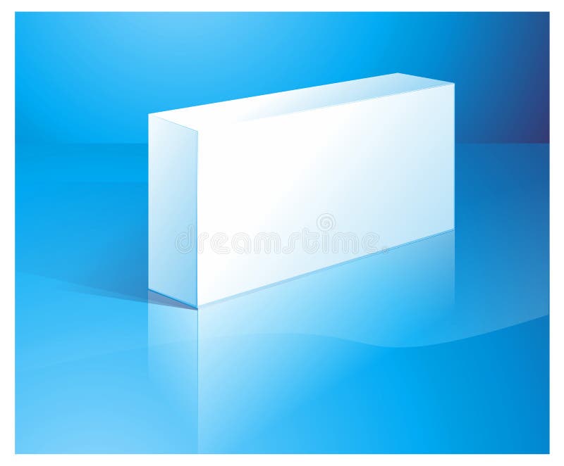 Blank White Box on Blue Background. Stock Illustration - Illustration ...