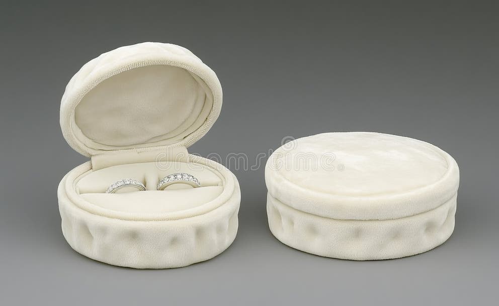 Blank White Box with Gold Diamond Ring Stand on it Stock Photo - Image ...