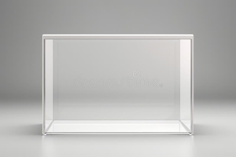 Blank White Box Mock Up with a Transparent Plastic Window Stock ...