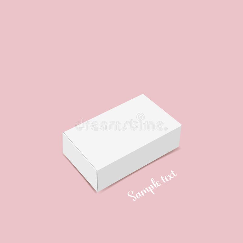 Blank White Box Mock Up. Vector Illustration Stock Vector ...