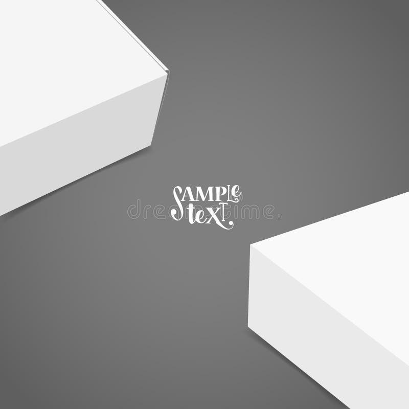 Blank White Box Mock Up. Vector Illustration Stock Vector ...