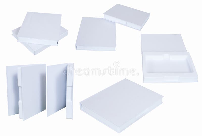 Blank White Box Mock Up on Color Stock Photo - Image of pack, empty ...