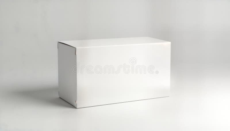 Blank White Box Mockup. Empty Package for Product Design. Cardboard Box ...