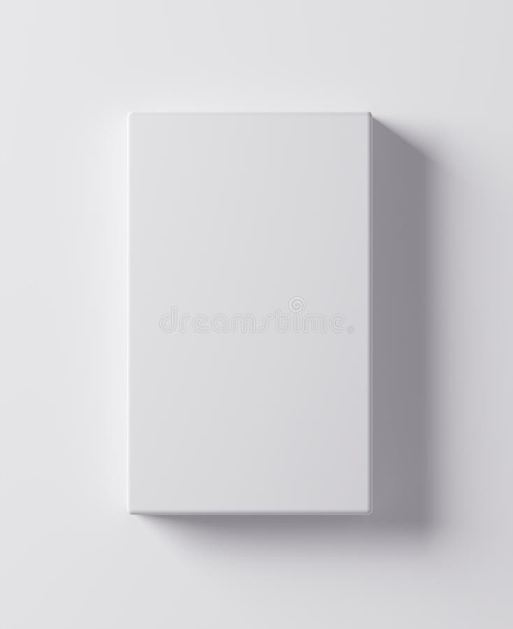 White Box Template Top View - 3D Illustration Stock Illustration ...