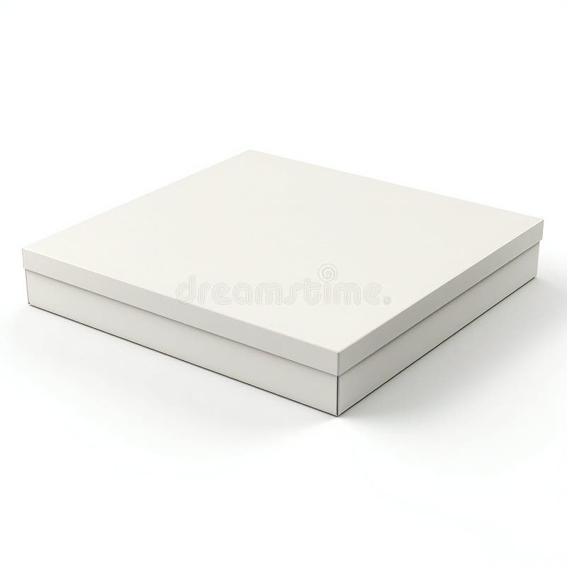 Blank White Box Template on a White Background Stock Illustration ...