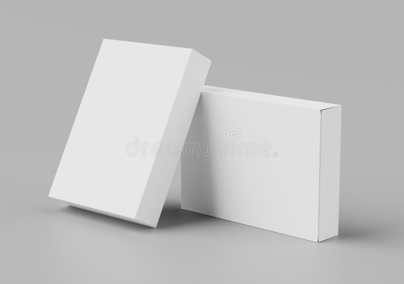 Blank White Boxes Mockup Stack Up - 3D Illustration Stock Illustration ...