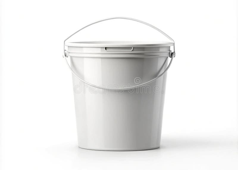 Blank White Bucket Mockup a HighQuality Visual Resource for Branding ...