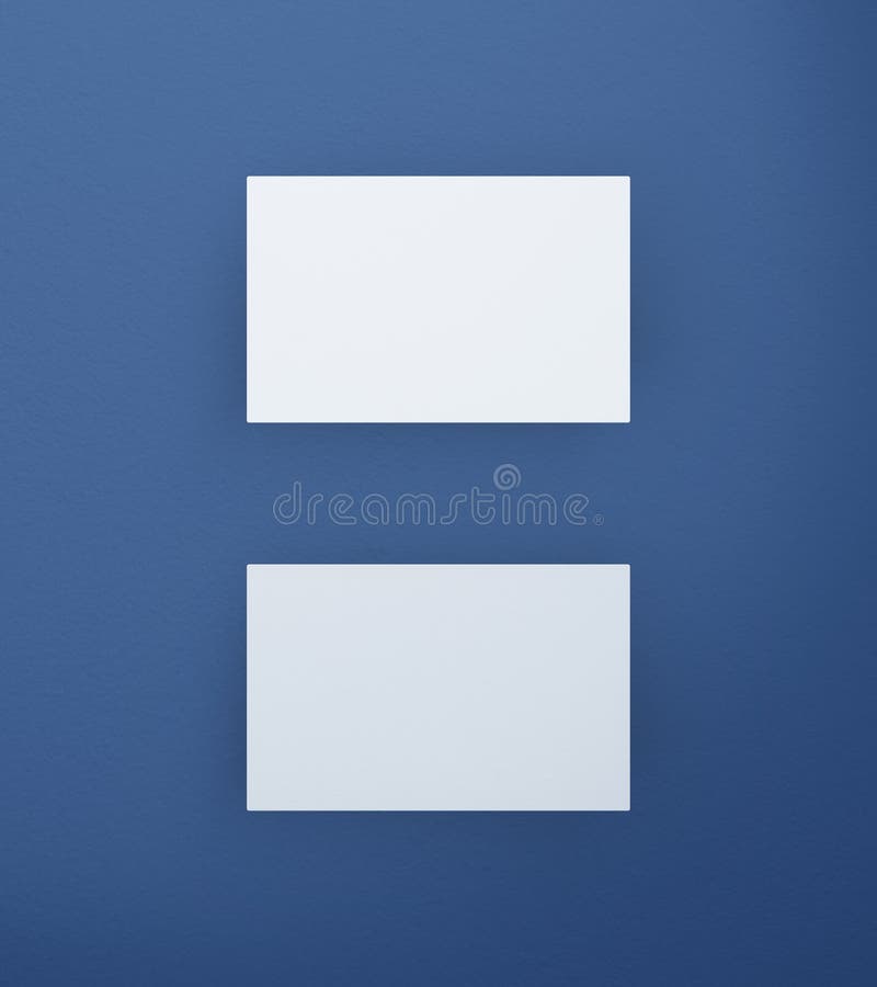 Blank White Business Name Card Mockup Stock Illustration - Illustration ...