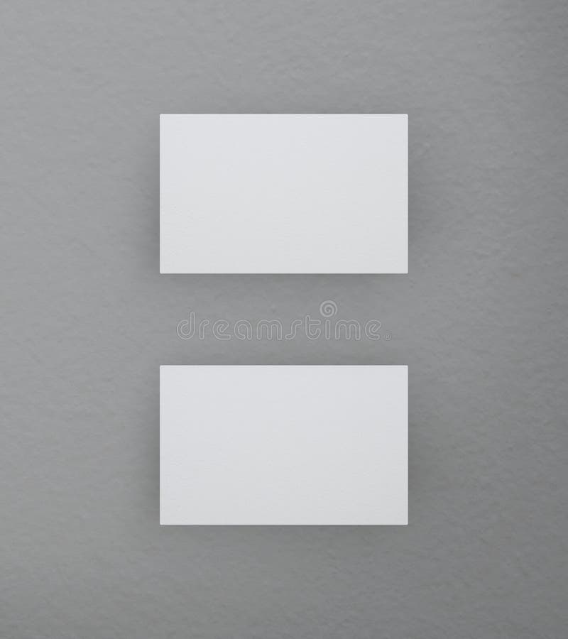 Blank White Business Name Card Mockup Stock Illustration - Illustration ...