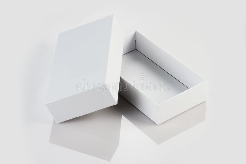 Blank White Card Board Box for Mockup Stock Photo Stock Image - Image ...