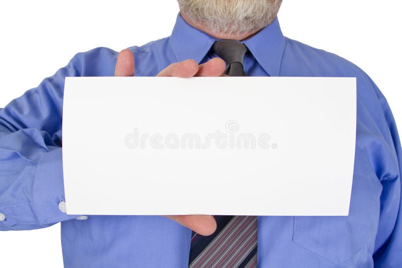 Blank white card stock photo. Image of caucasian, card - 72882614