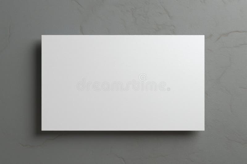Blank White Card Hanging on a Wall Stock Illustration - Illustration of ...