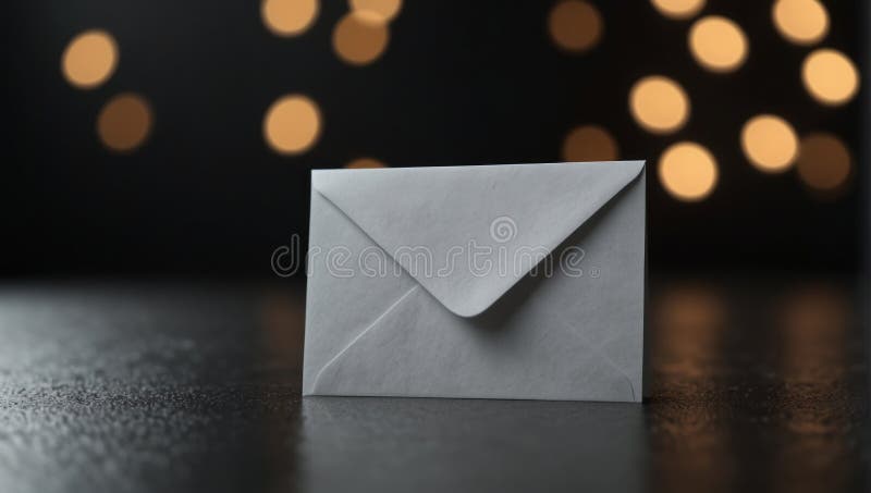 Blank White Card with Paper Envelope Template Mock Up. Stock Image ...