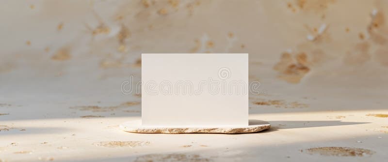 Blank White Card on Textured Background for Creative Design Projects ...
