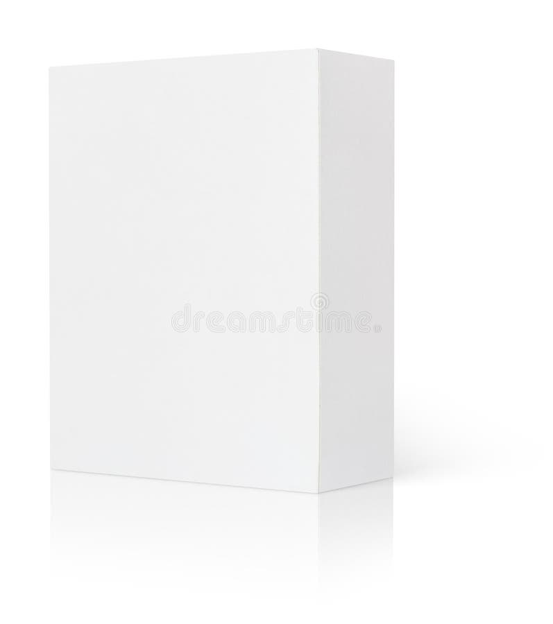 Blank Packaging White Cardboard Box Isolated on White Background Stock ...