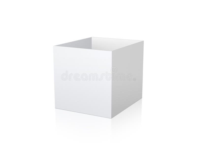 Blank White Carton 3d Box Cube on Background. 3d Box Design. 3d Box ...